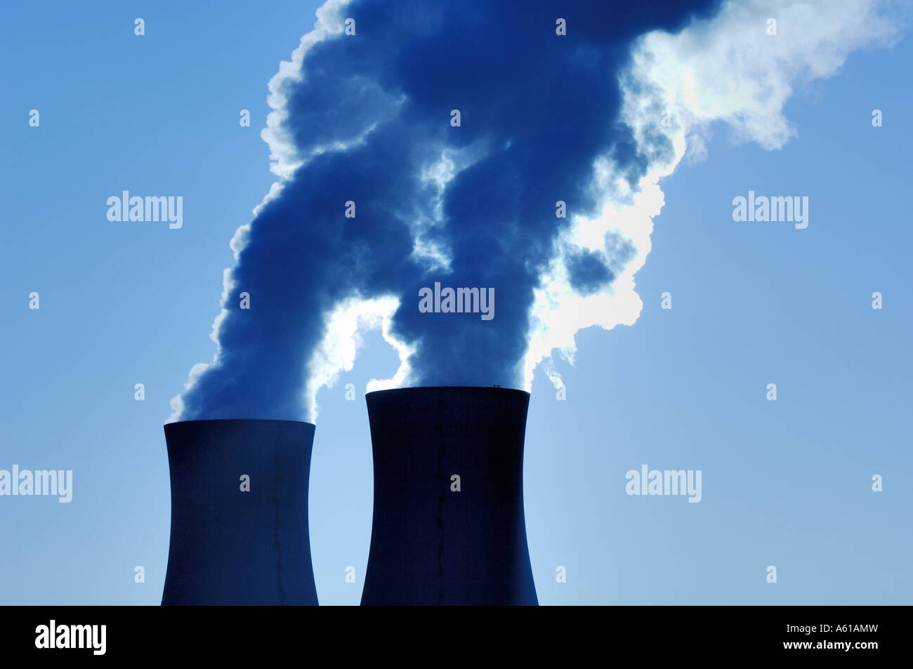 Cooling towers of nuclear power station Stock Photo - Alamy
