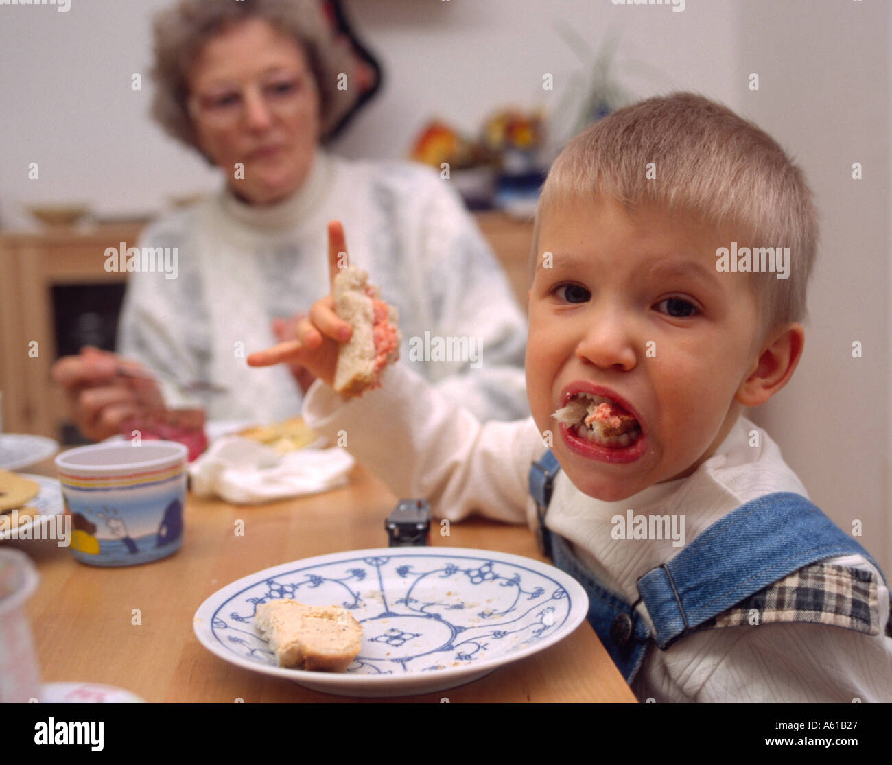 Eating a sandwich Stock Photo - Alamy