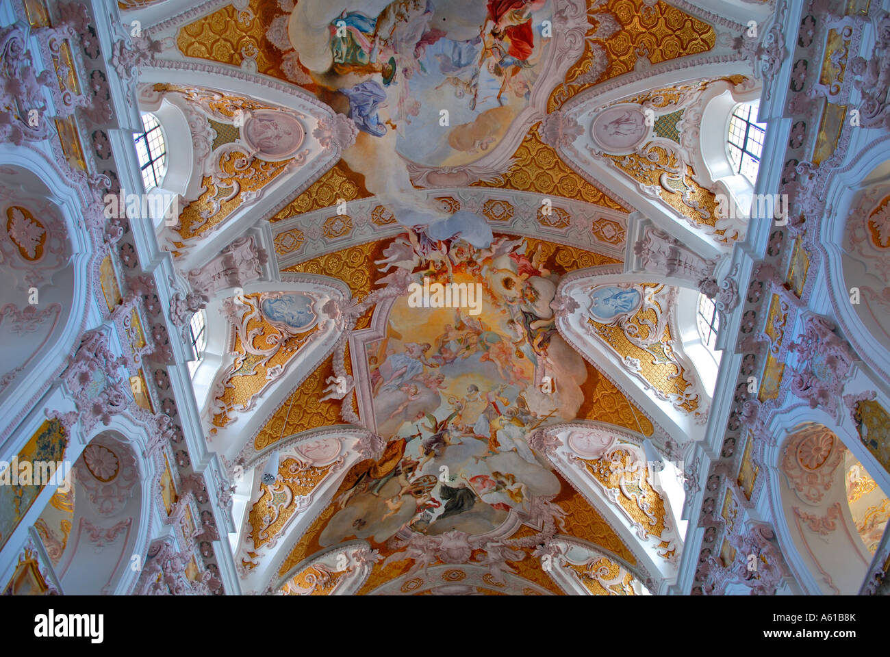Ceiling of the Freising cathedral, Freising, Bavaria, Germany Stock ...