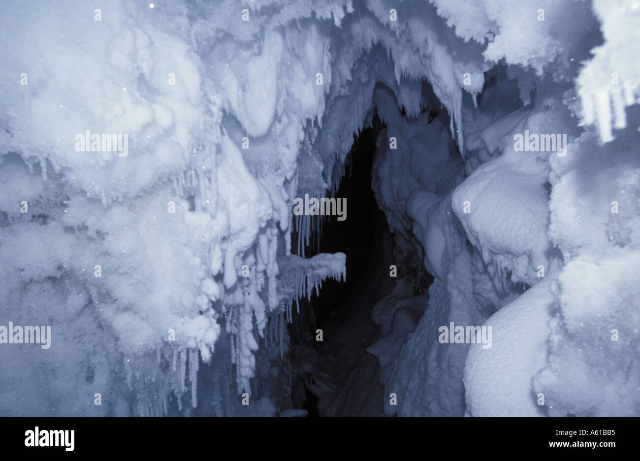 Inside crevasse under Greenland Icecap Stock Photo - Alamy