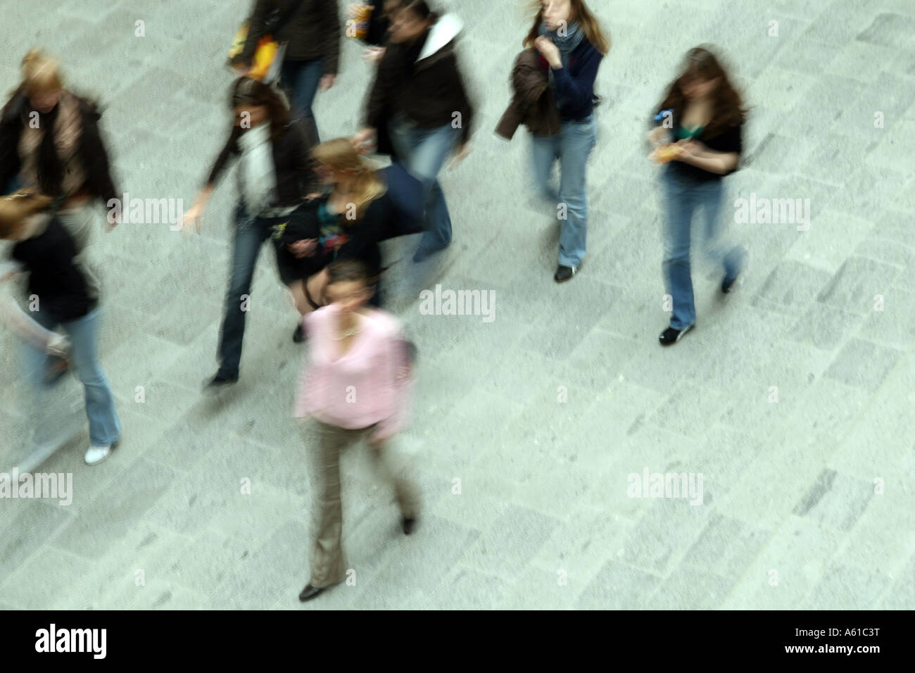 Group of young women, blurred Stock Photo - Alamy