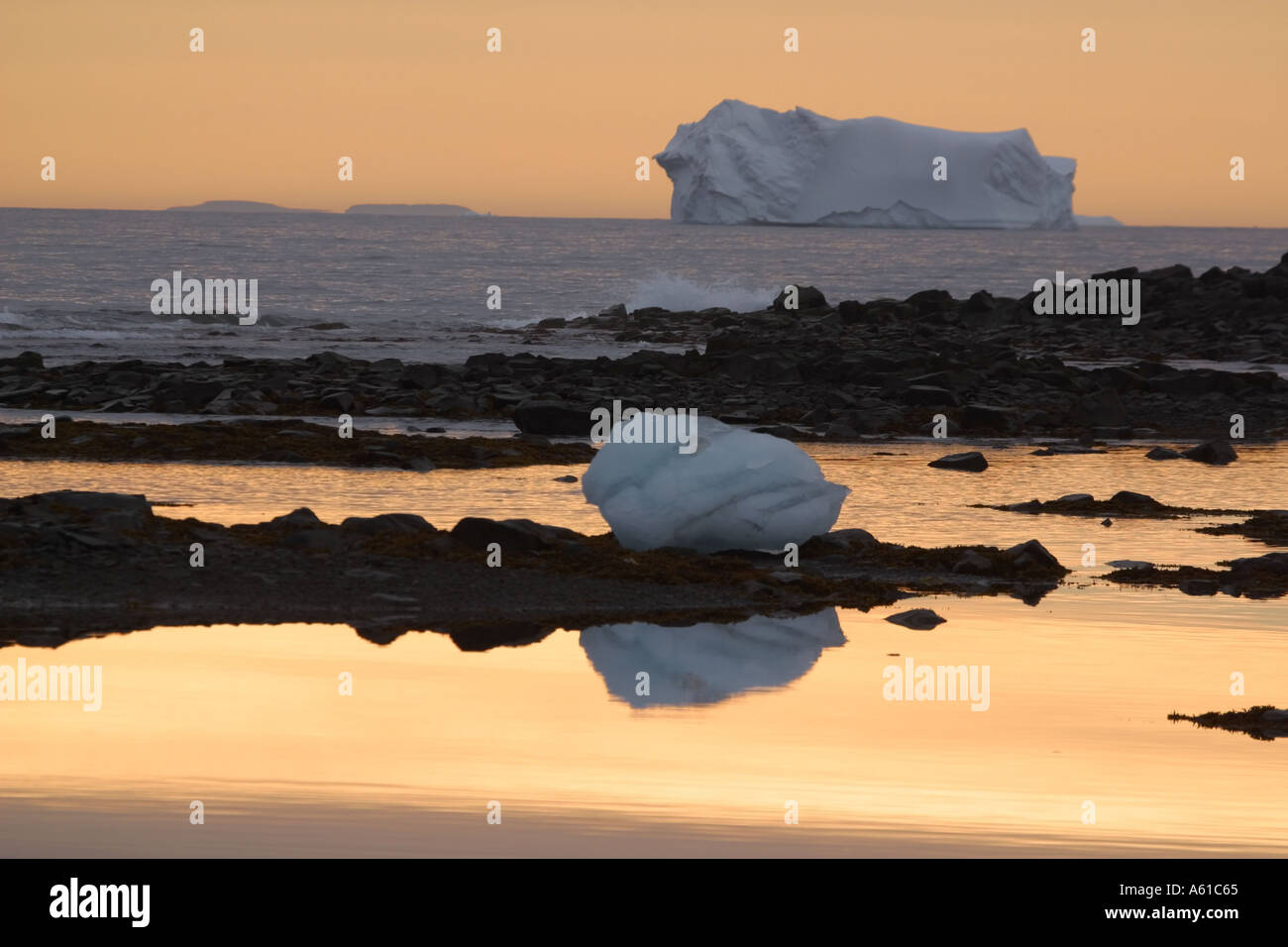 Beached icebergs Northwest Greenland Stock Photo - Alamy