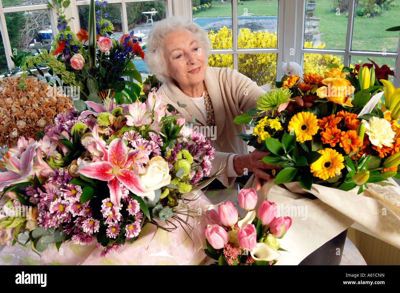 Singer Dame Vera Lynn at home in Ditchling East Sussex on her 90th ...
