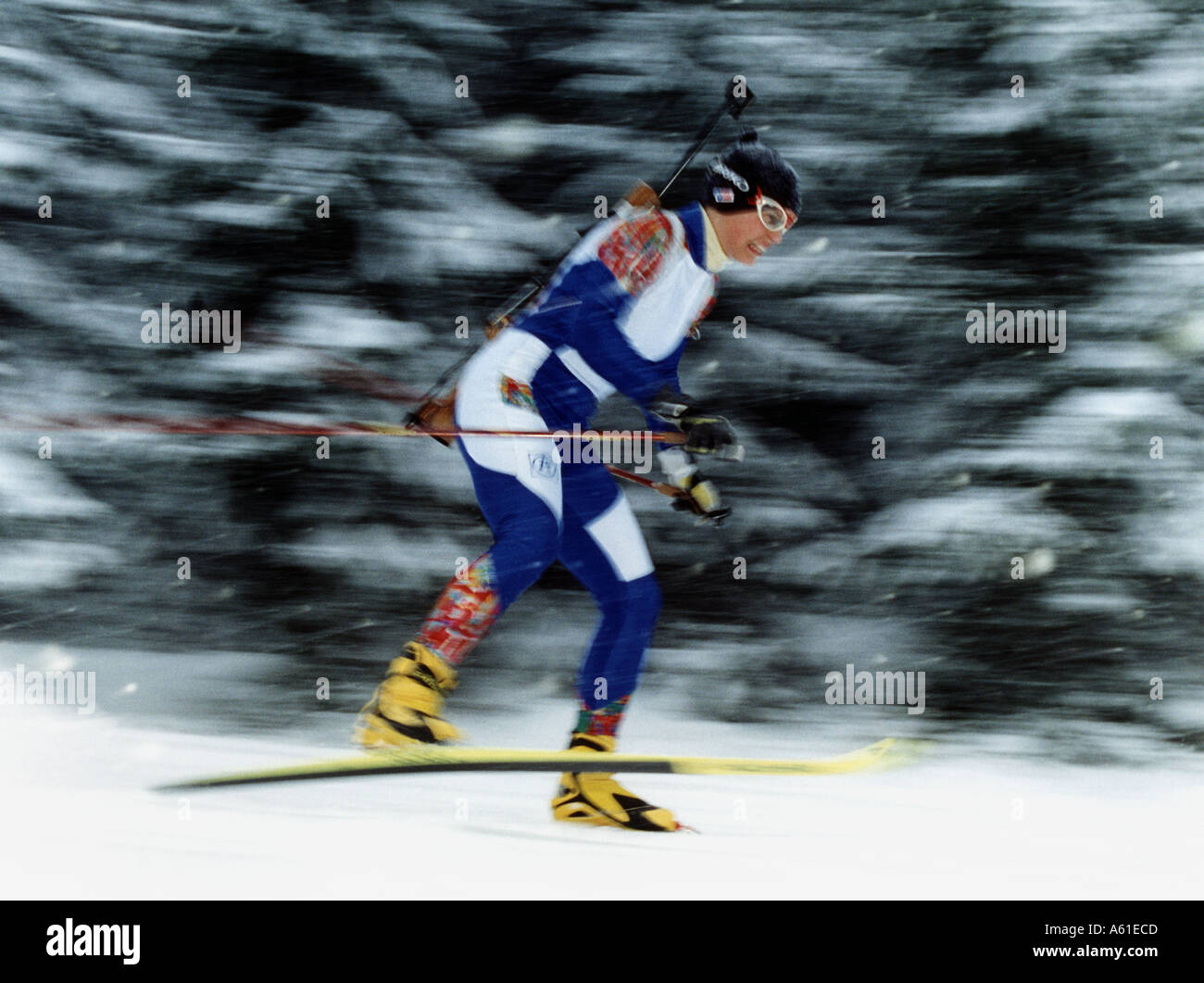 Susanne Hjert training biathlon Stock Photo - Alamy
