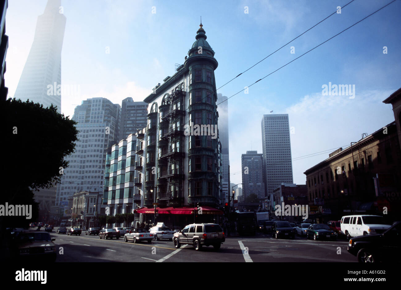 Traffic outside of the Sentinel Building. San Francisco, United States ...
