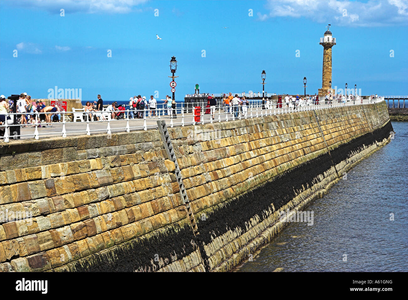 Whitby Beach Pier Family High Resolution Stock Photography and Images ...