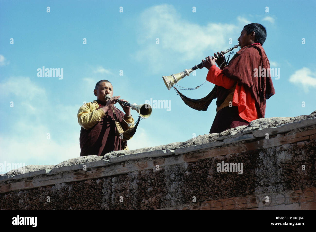 Nepal trumpet hi-res stock photography and images - Alamy