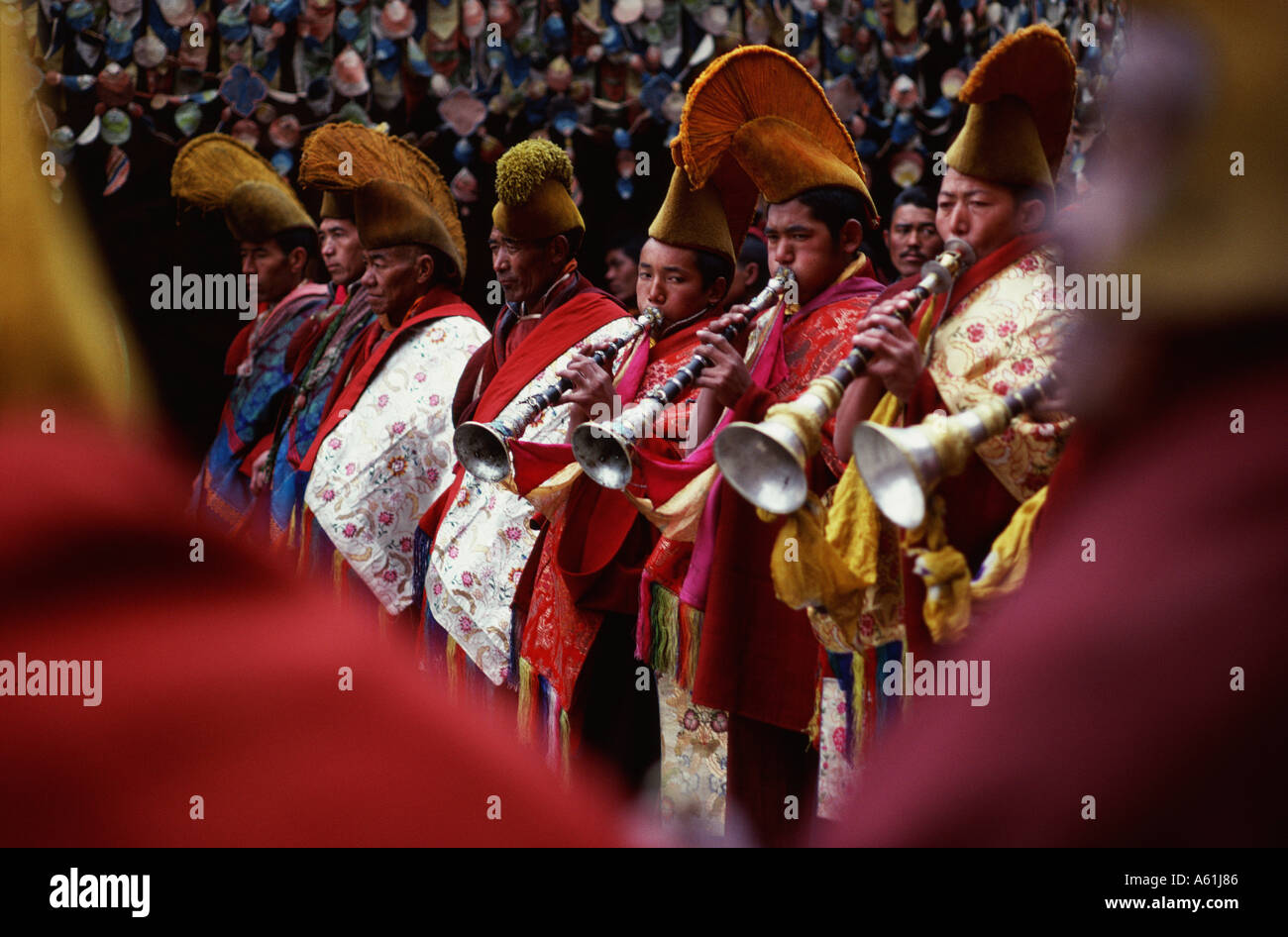 Nepalese trumpet hi-res stock photography and images - Alamy