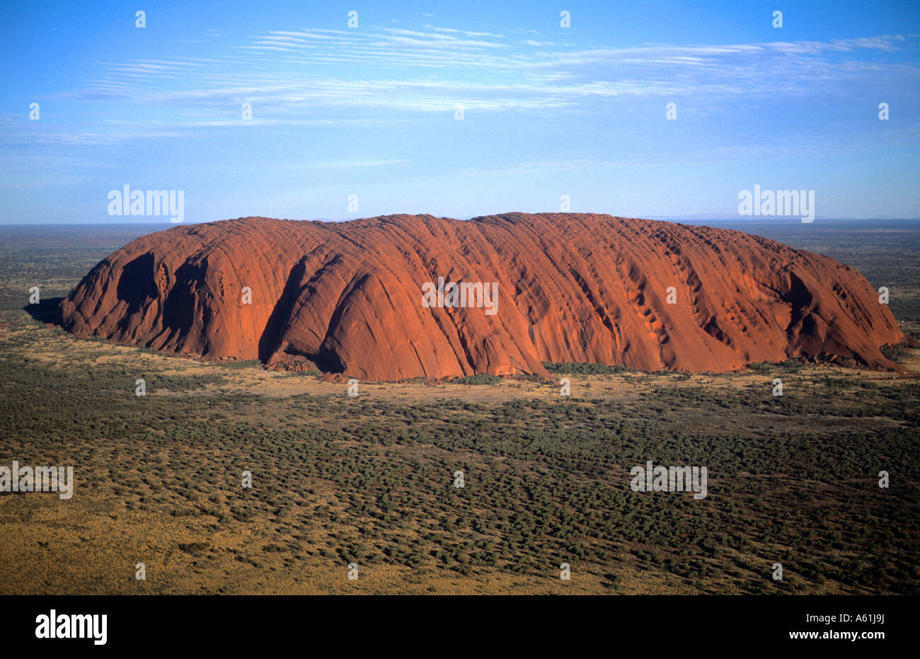 Famous Ayers Rock or Uluru in Australia Outback in desert largest ...