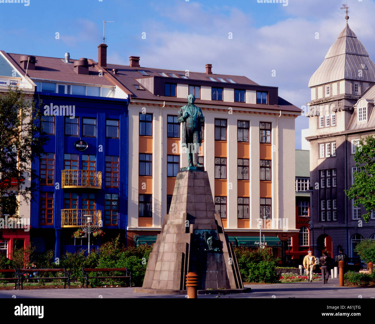 Iceland Reykjavik street scene Stock Photo - Alamy