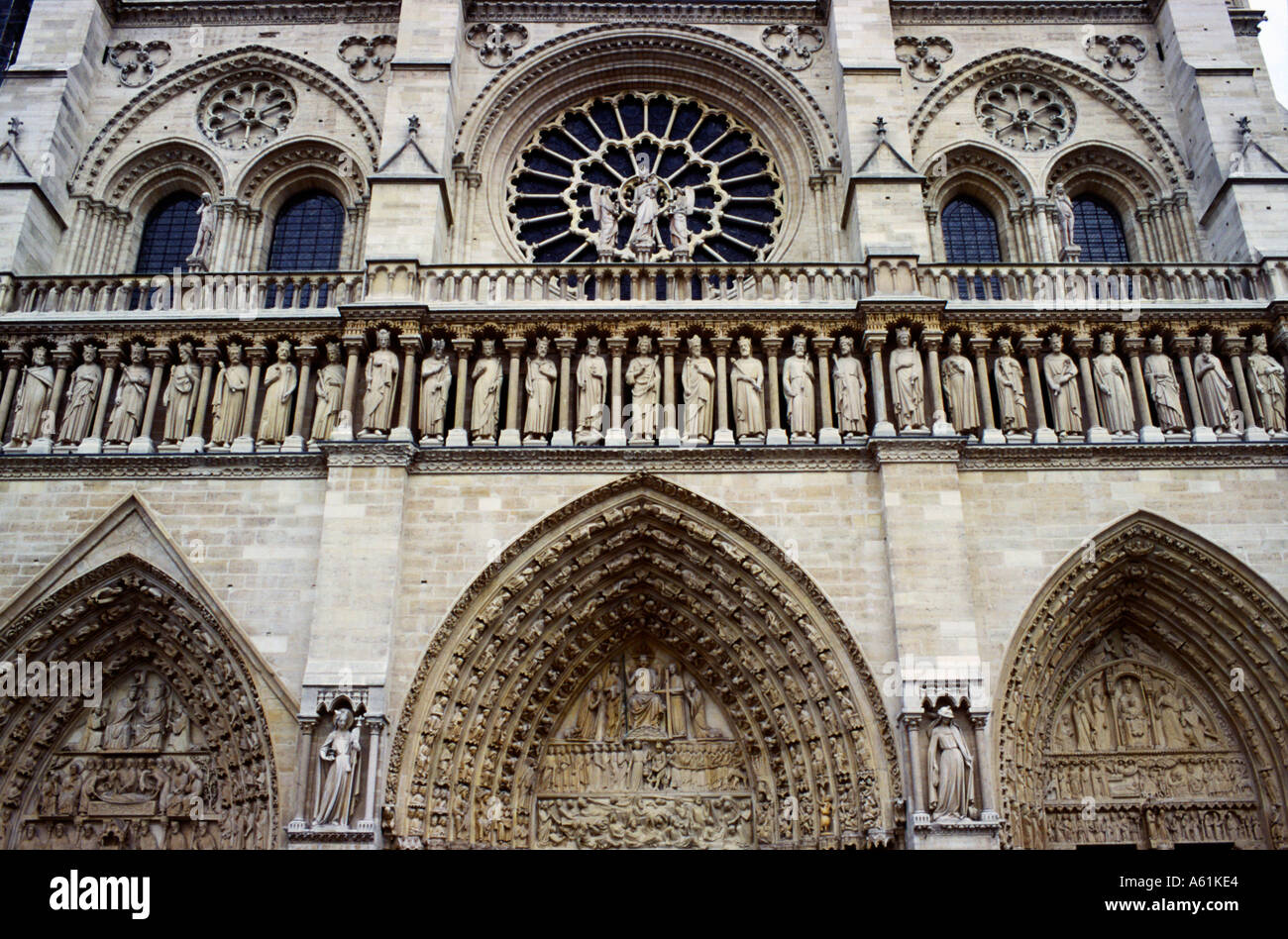 Architectural detail of the exterior of Notre Dame. Paris France Stock ...