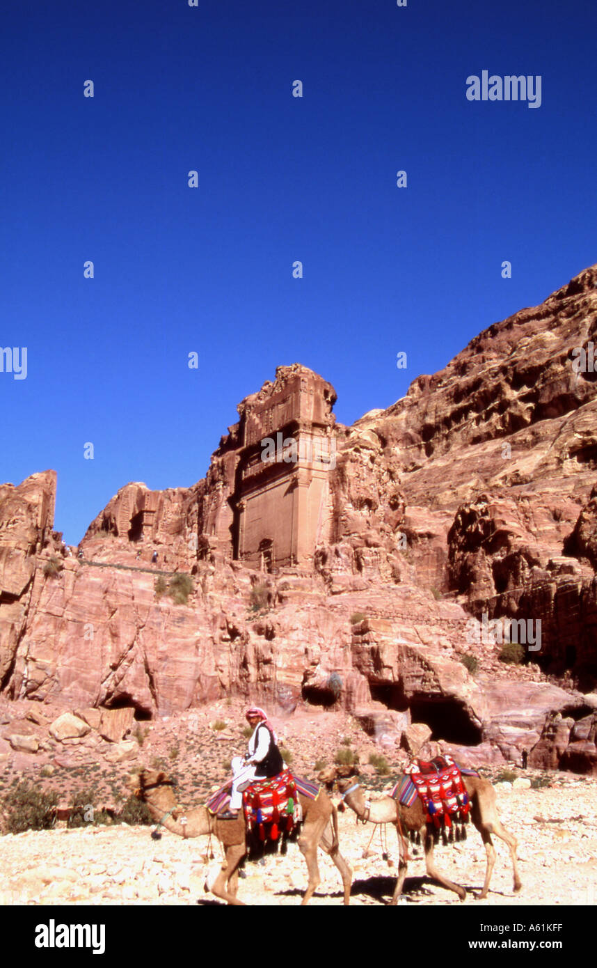 A camel rider in the ancient site of Petra Stock Photo - Alamy