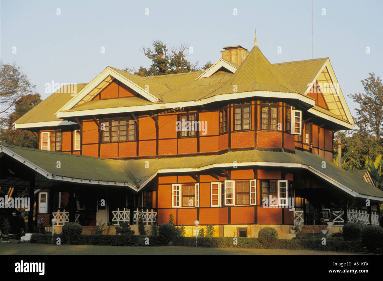 Myanmar Burma Pyin U Lwin Maymyo british colonial bungalow Stock Photo ...