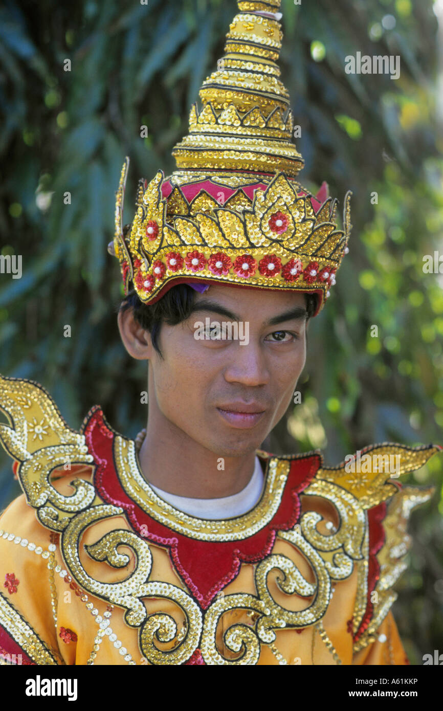 Myanmar Burma Yangon Rangoon entertainer at a religious ceremony Stock ...
