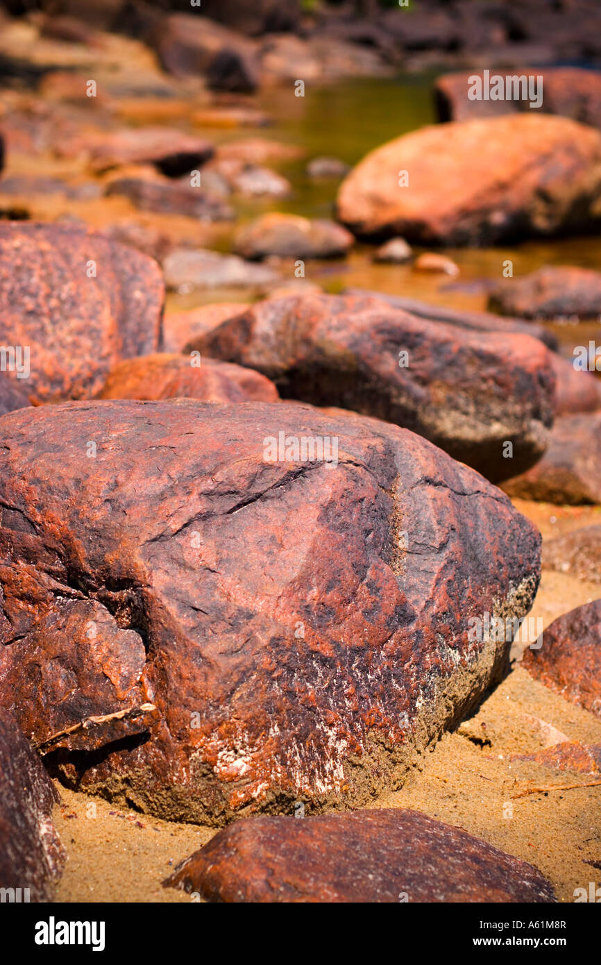 on the side of the red river riviere rouge in the laurentians in Quebec ...