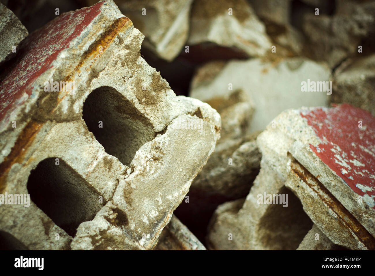 broken cement blocks from demolition Stock Photo - Alamy
