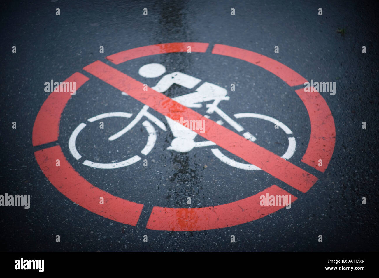 No bicycle traffic signs Stock Photo - Alamy