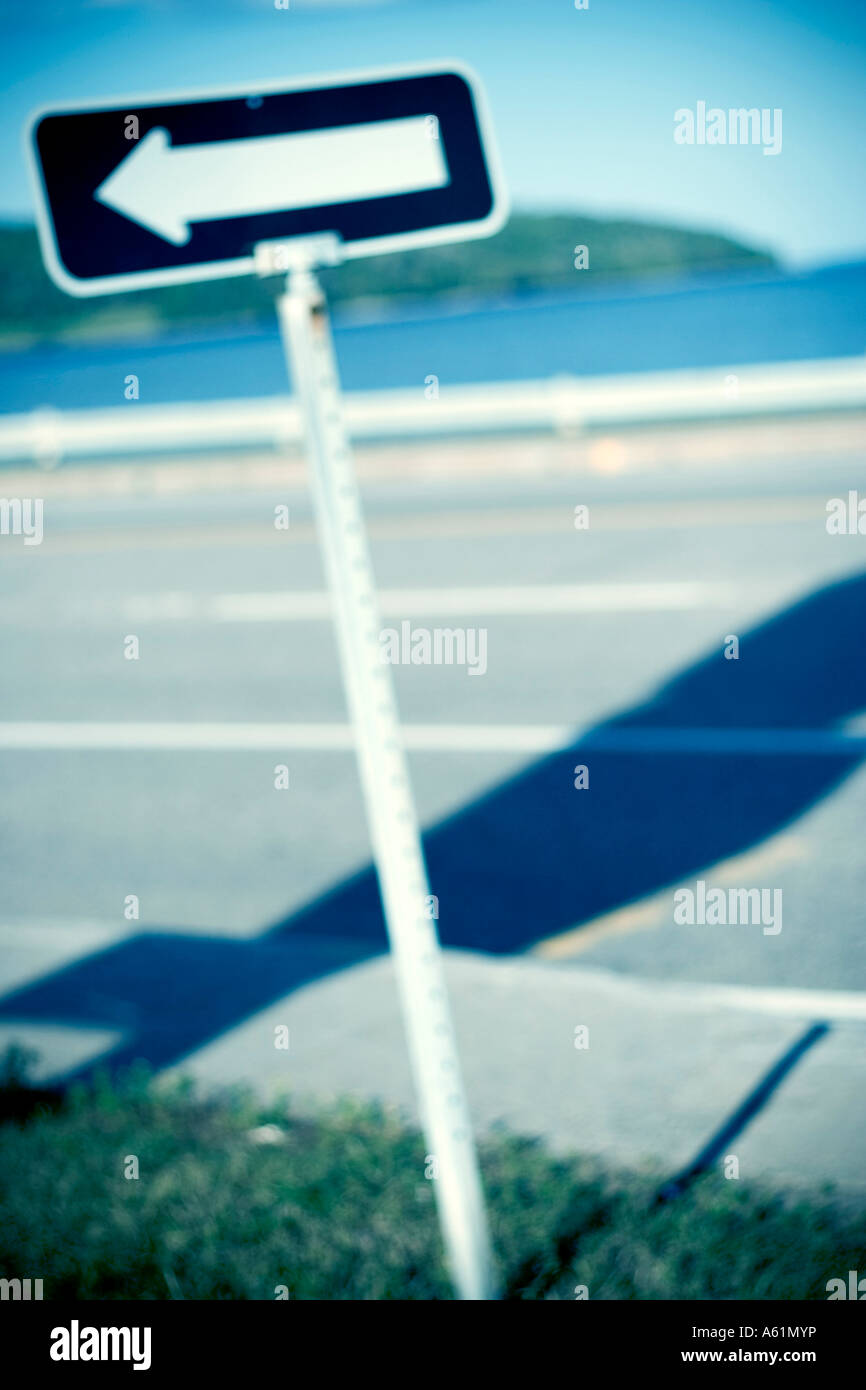 one way road sign Stock Photo - Alamy