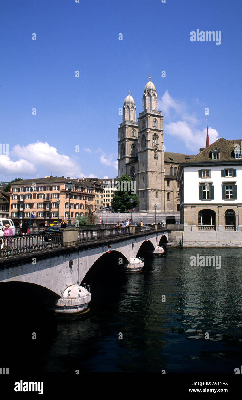 Life in Switzerland beautiful twin steeples of the Great cathedral ...