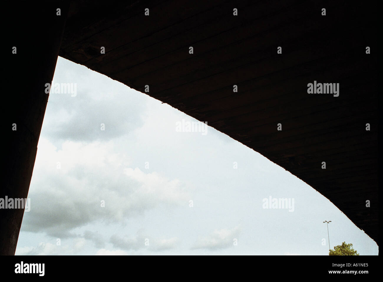 skyline from under graphic bridge Stock Photo - Alamy