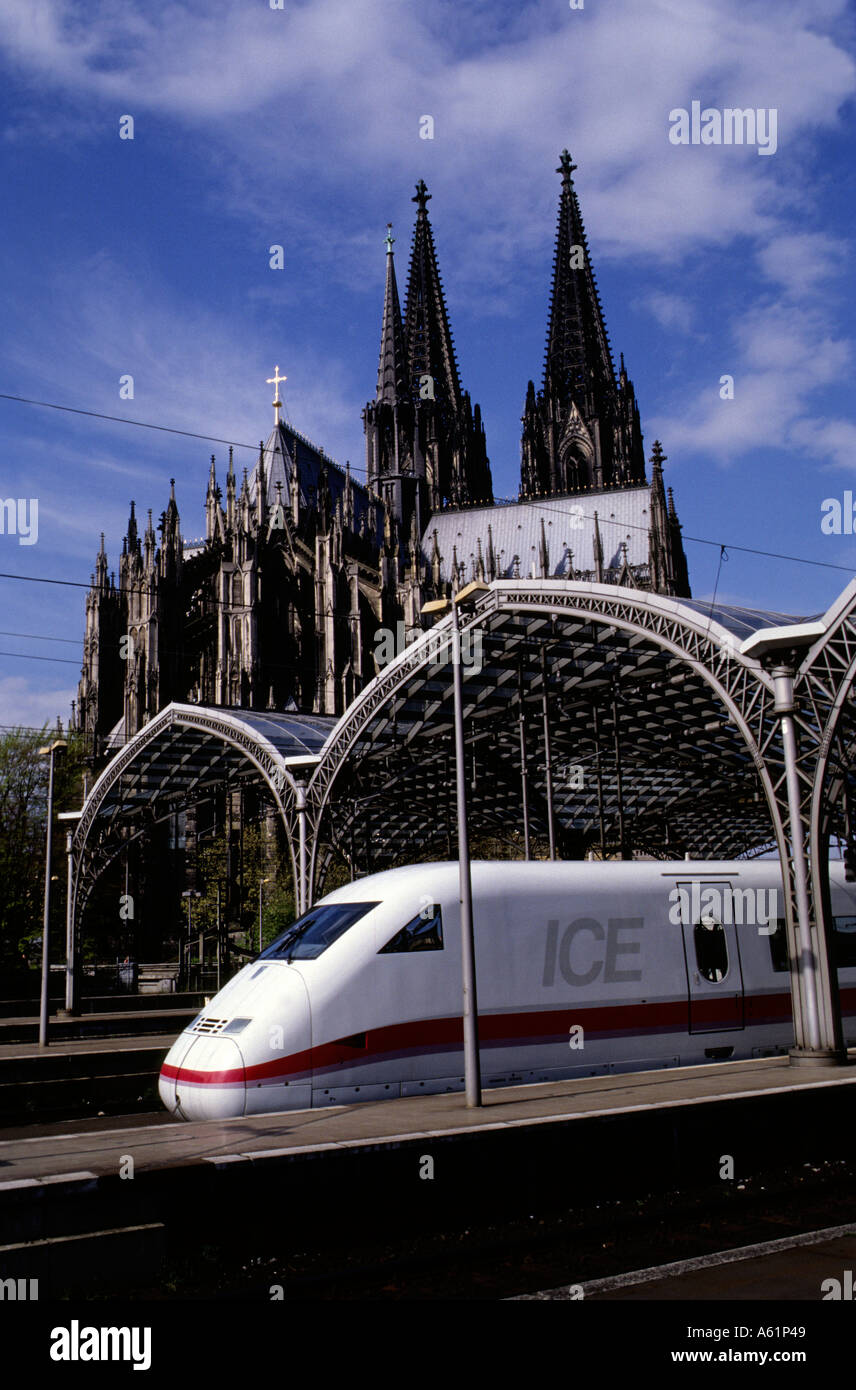 German railways ICE (Inter City Express), Cologne, North Rhine ...