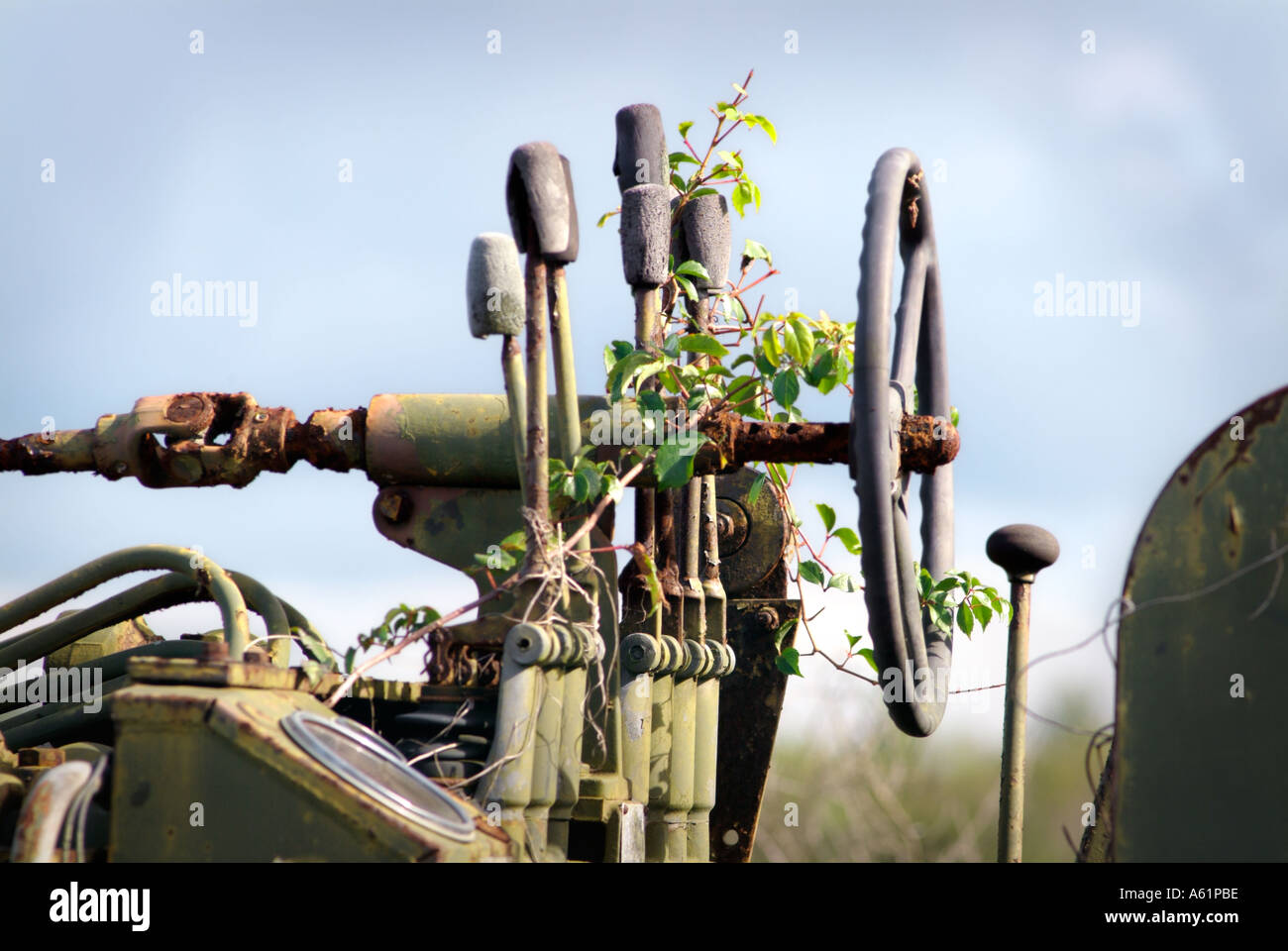 abandoned vehicle old heavy construction equipment rusty rusted ...