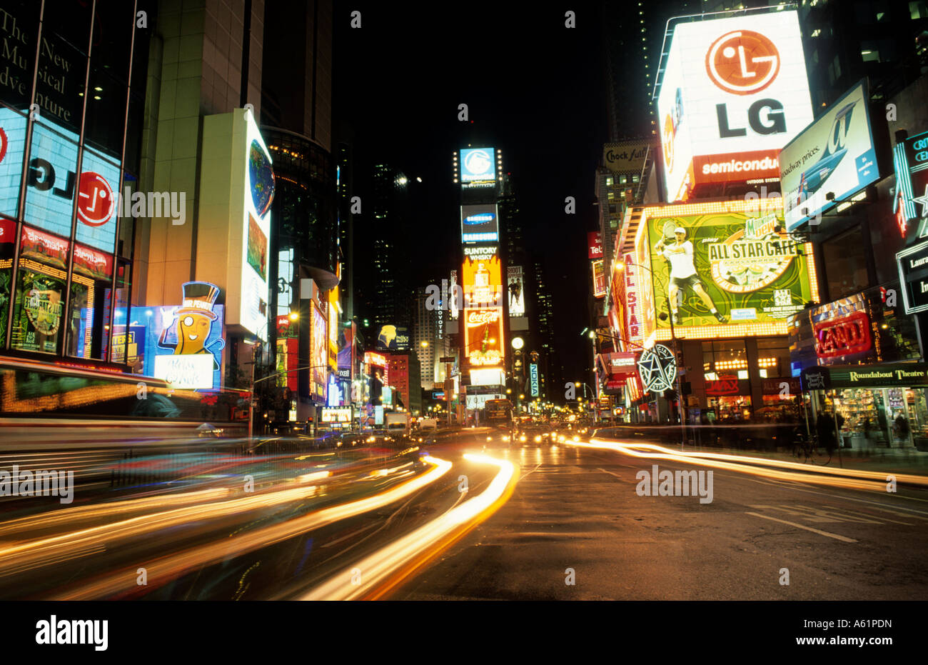The beauty color and energy of famous Times Square at night with ...
