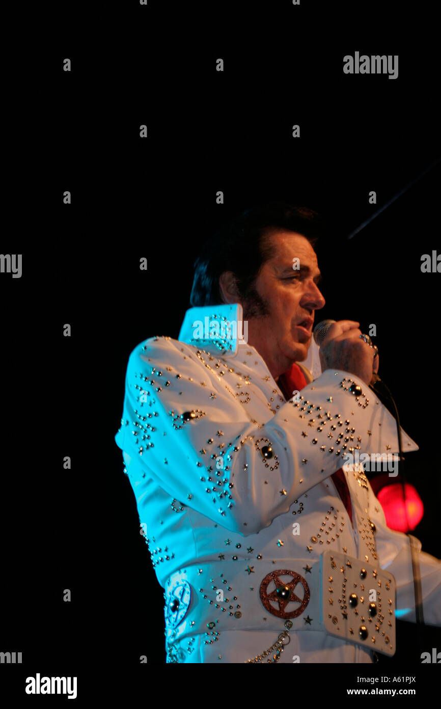 Elvis Presley impersonator festival in Collingwood Ontario Canada Stock ...