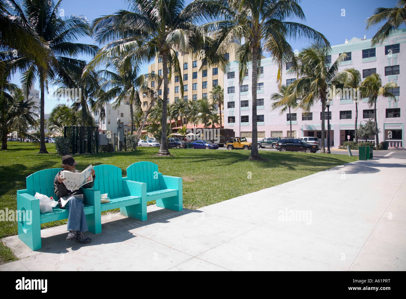 Oceanfront park South Beach Miami Florida USA Stock Photo - Alamy