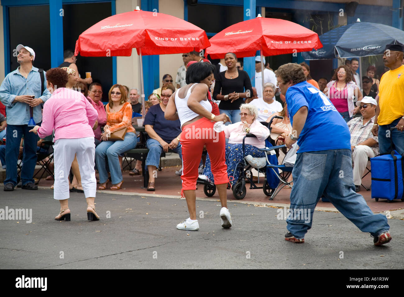 Latin Hispanic street dance in Old Town Florida USA Stock Photo - Alamy
