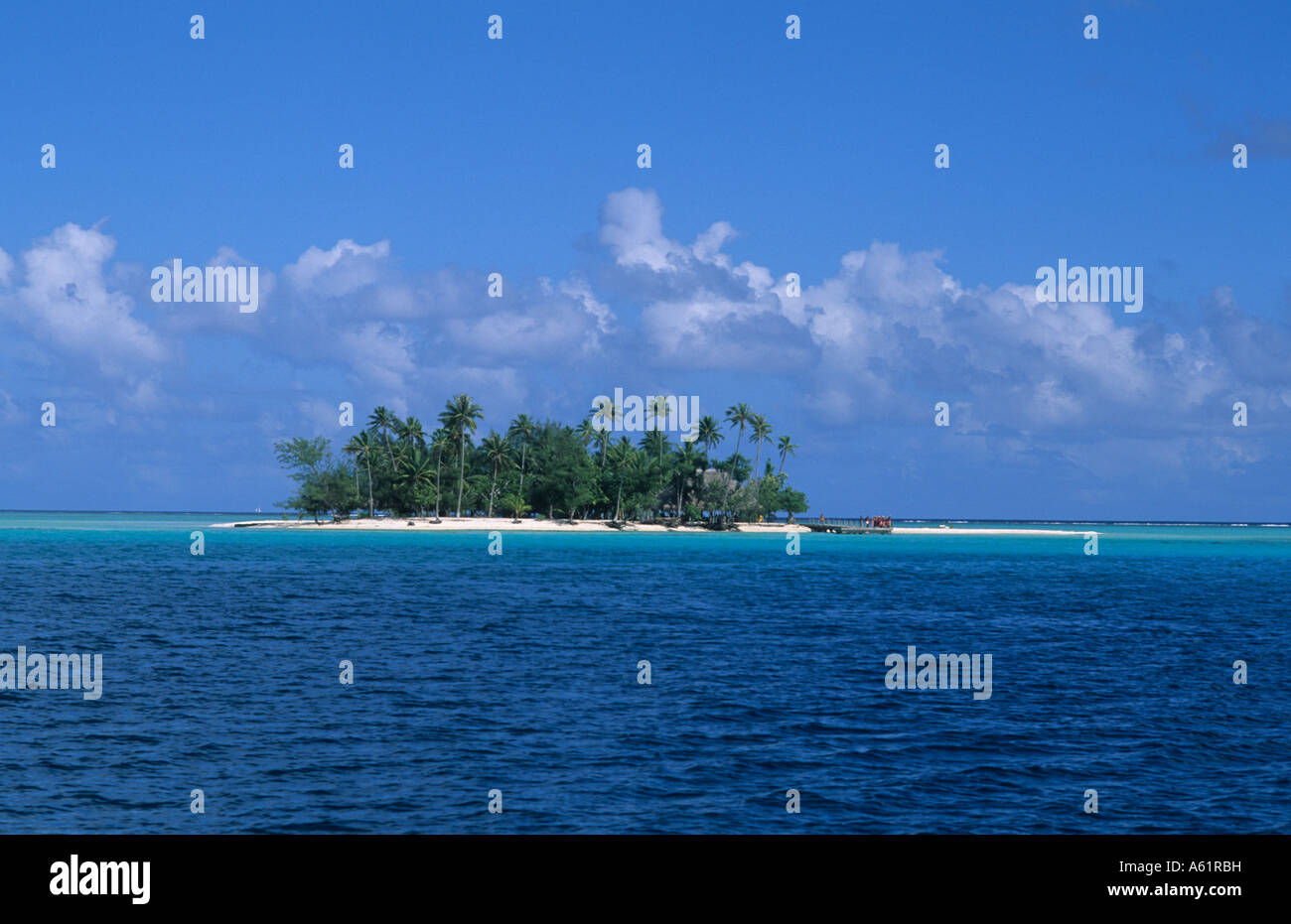 The perfect small island called Motu in Bora Bora in Tahiti in French ...