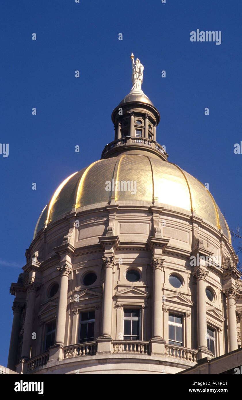 Beautiful gold dome of the Capital Building of government in the old ...