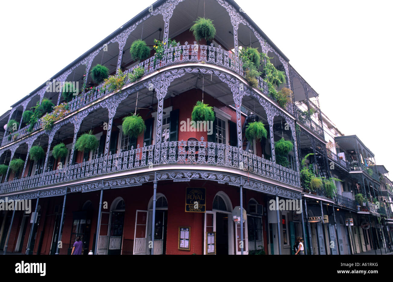 Beautiful architecture and iron railings in the French Quarter in ...