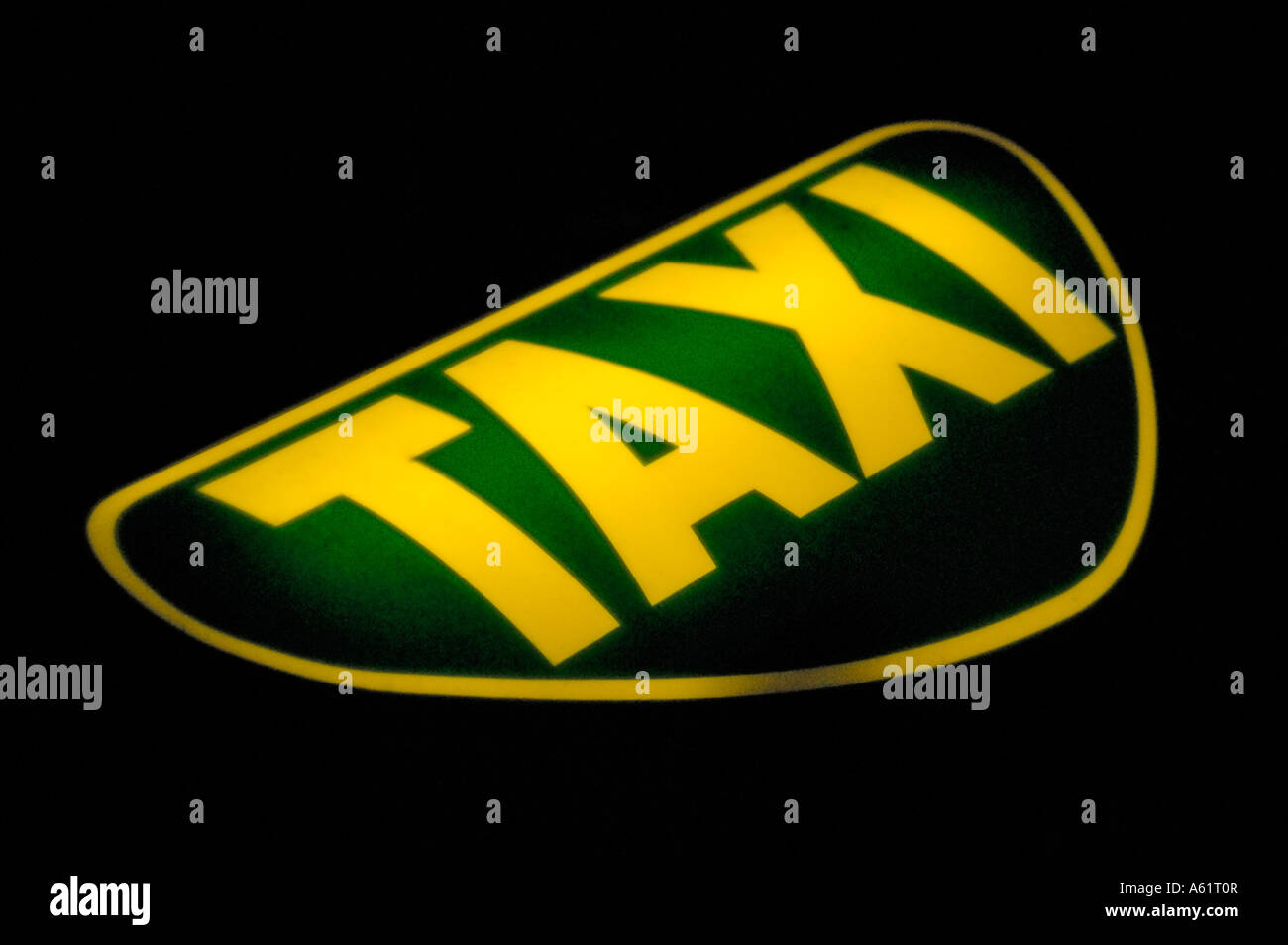 Rooftop TAXI sign Stock Photo - Alamy