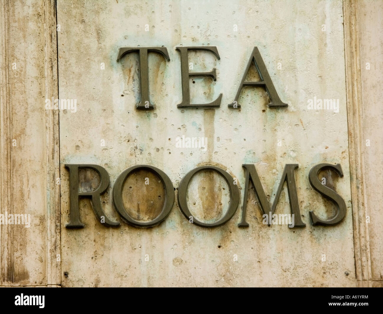 tea rooms signs in rome Stock Photo - Alamy