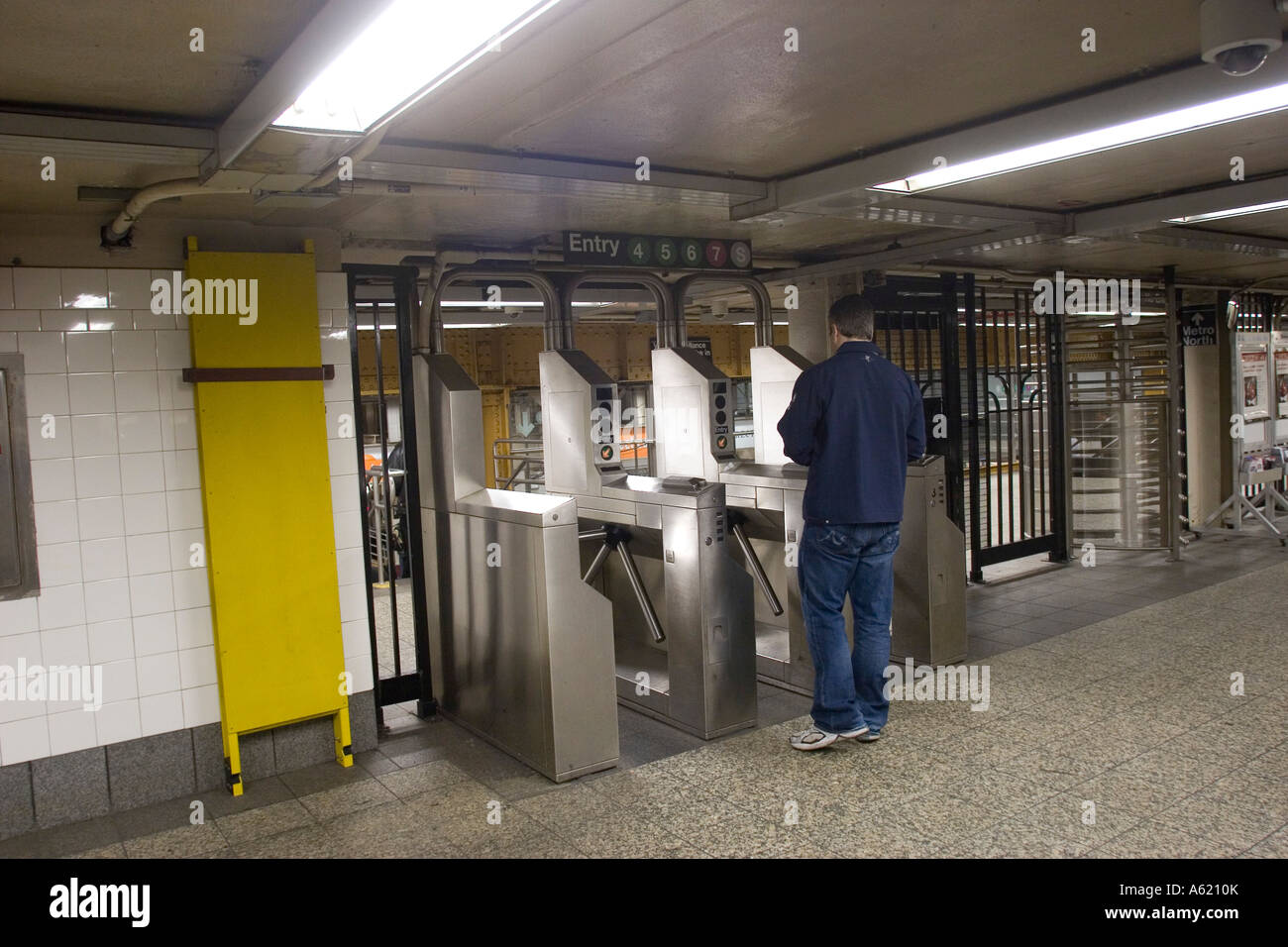 Entrance to New York Subway system NY USA Stock Photo - Alamy