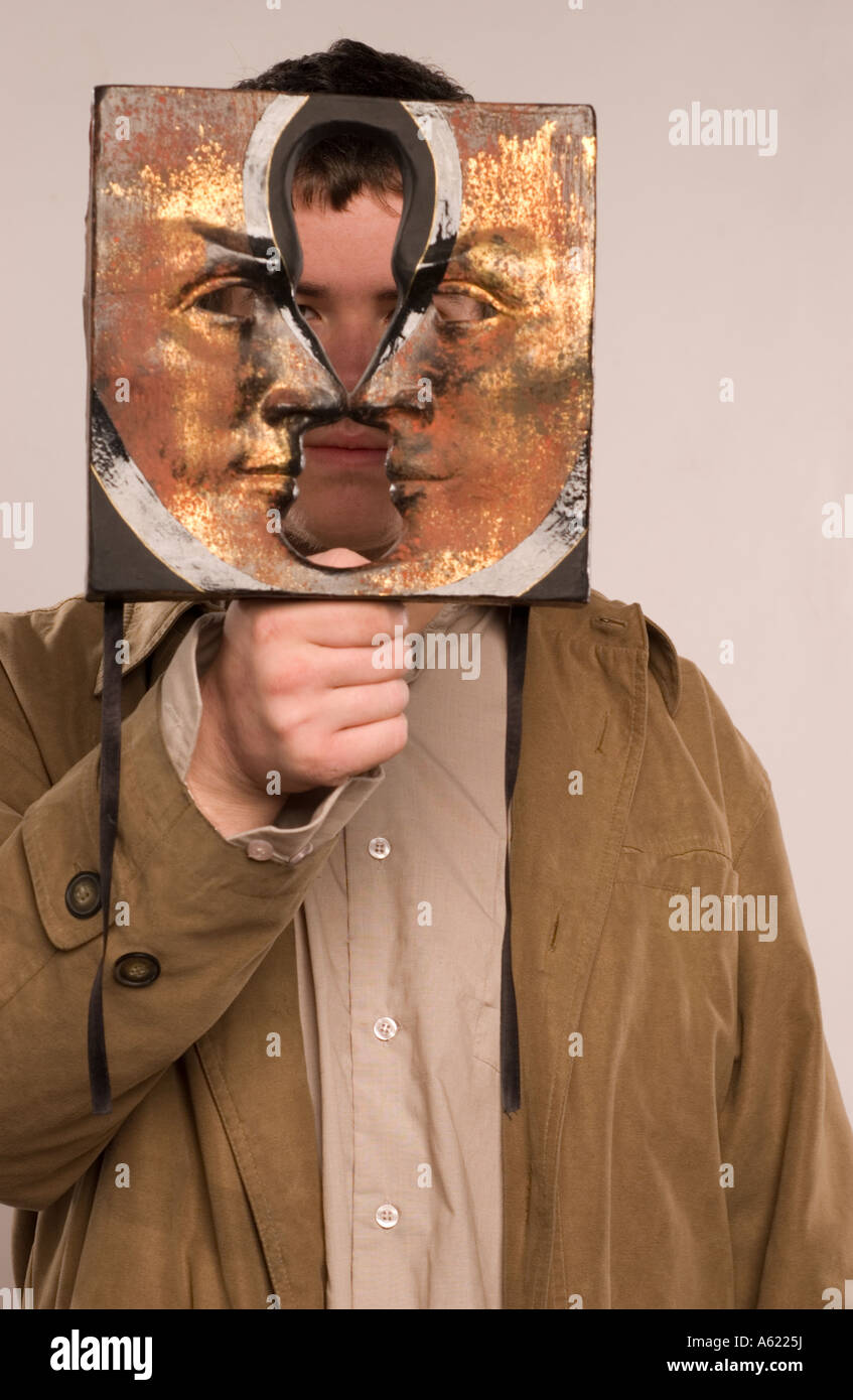 Young man with the mask Stock Photo - Alamy