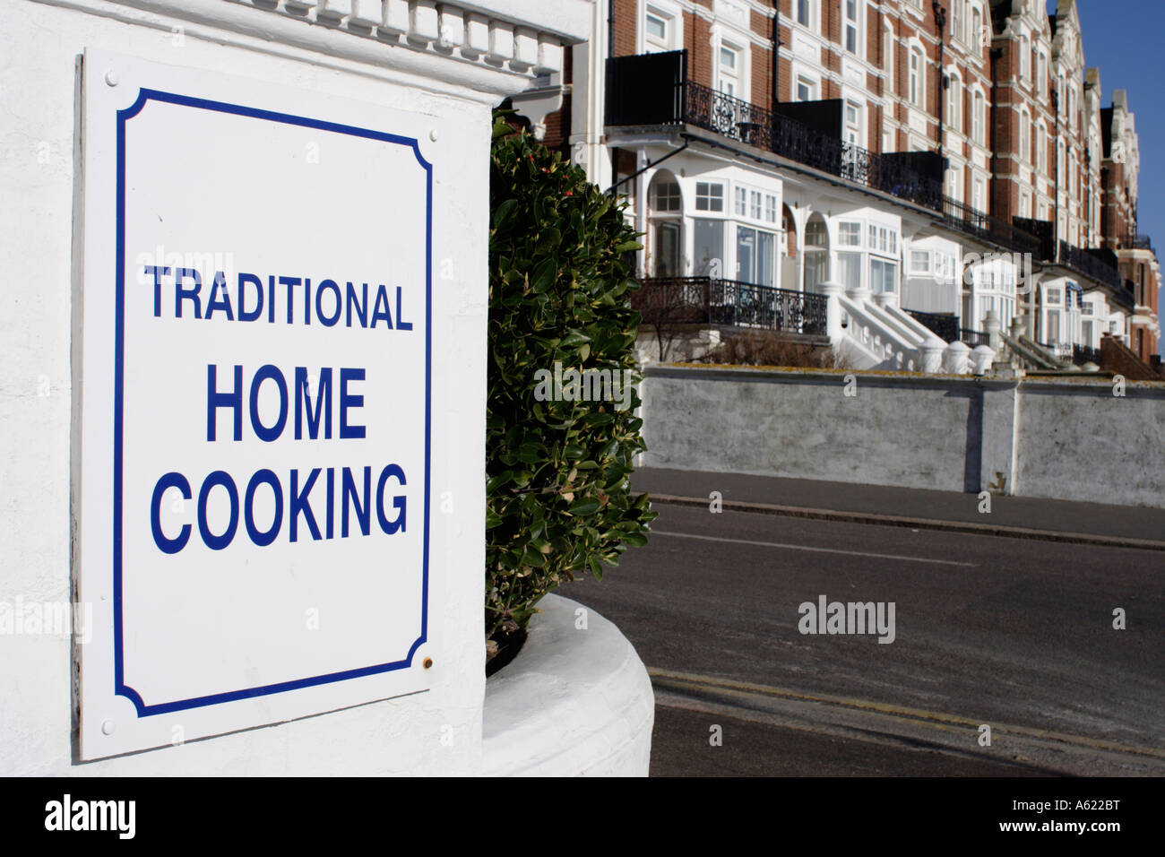 Detail exterior of British seaside guest house Stock Photo - Alamy