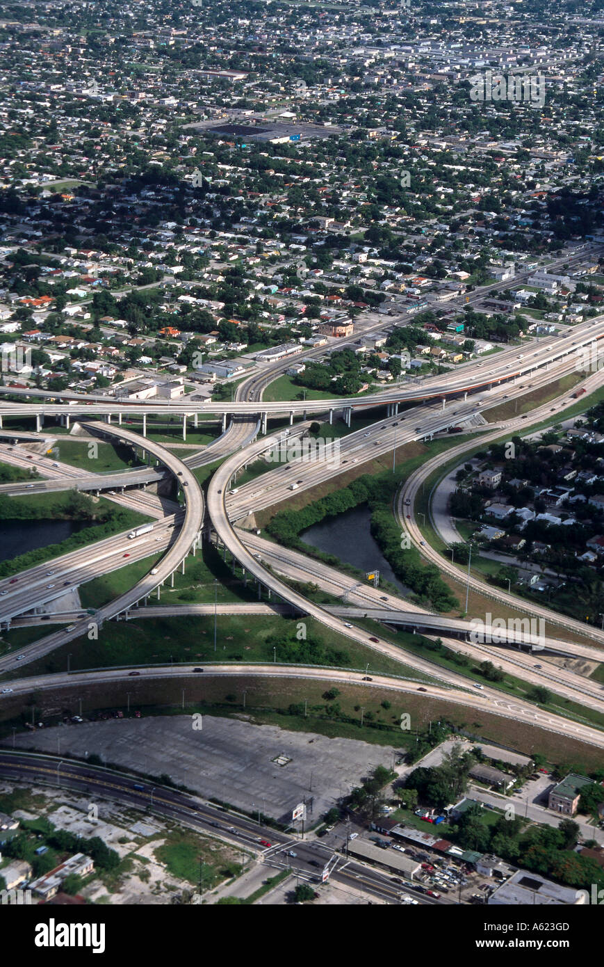 Aerial view of speedway junction, Miami, Florida, USA Stock Photo - Alamy
