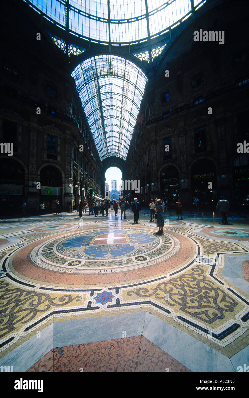 Milan shopping mall road hi-res stock photography and images - Alamy