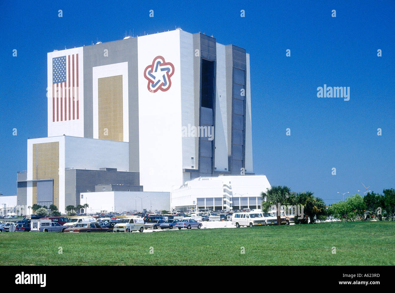 Vehicle assembly building in space center, NASA Kennedy Space Center, Florida, USA Stock Photo ...