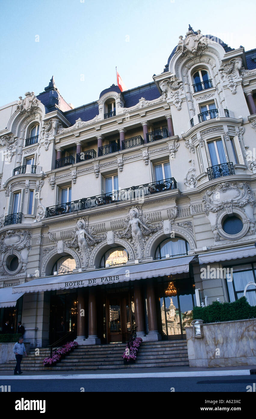 Low angle view of hotel, Hotel de Paris, Monte Carlo, Monaco Stock ...
