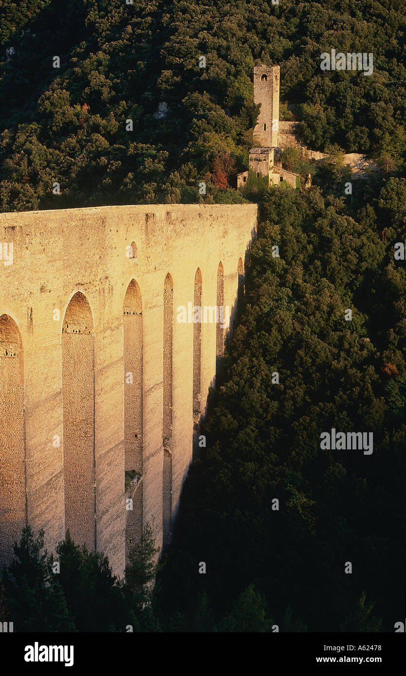 ITALY Umbria Spoleto Ponte delle Torri The Bridge of Towers 14th ...