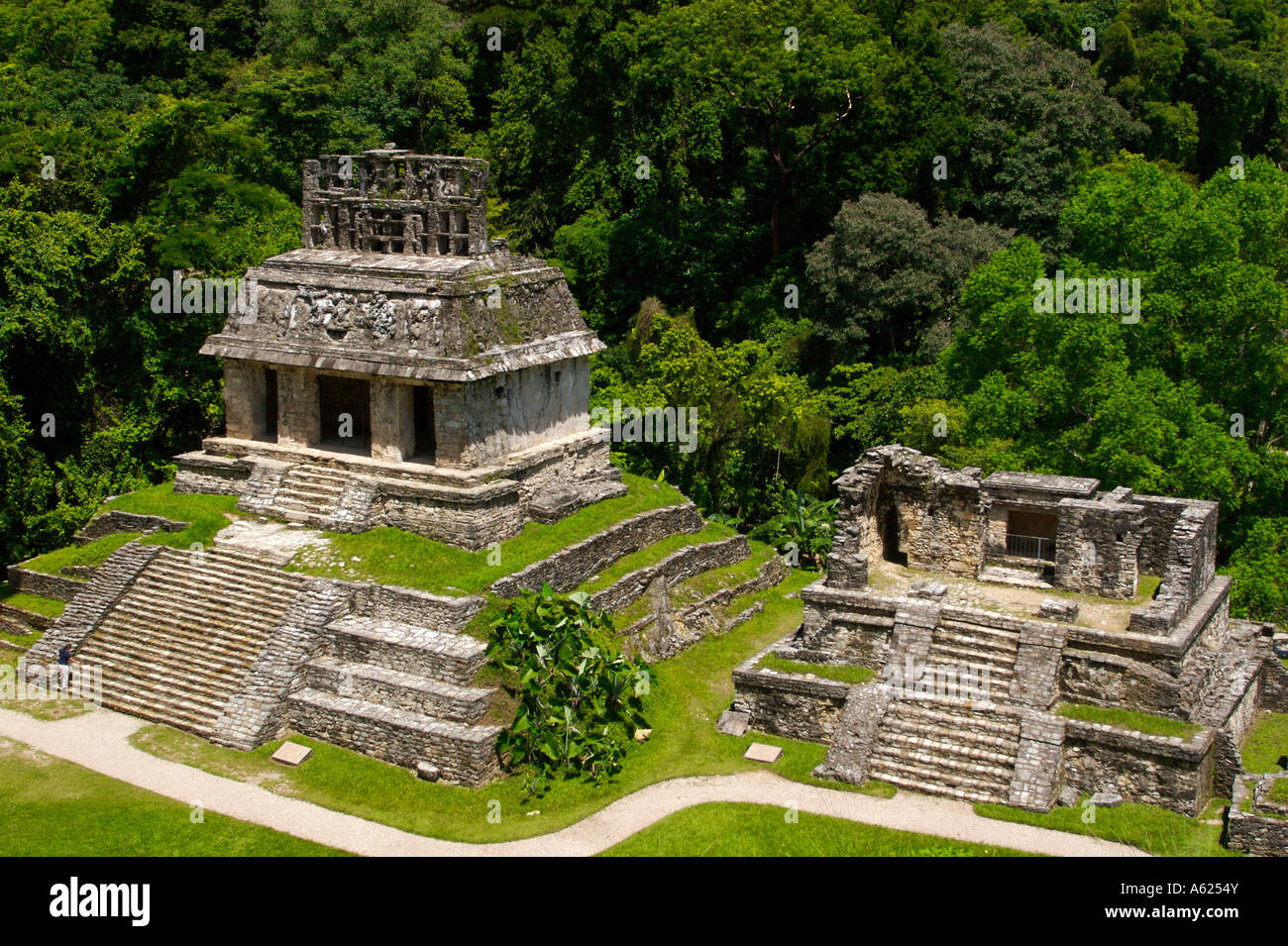 Palenque ruins in Mexico Stock Photo - Alamy