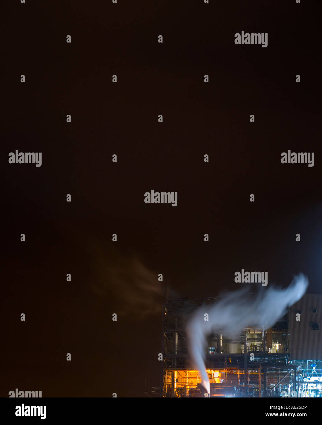 Factory at night Stock Photo - Alamy