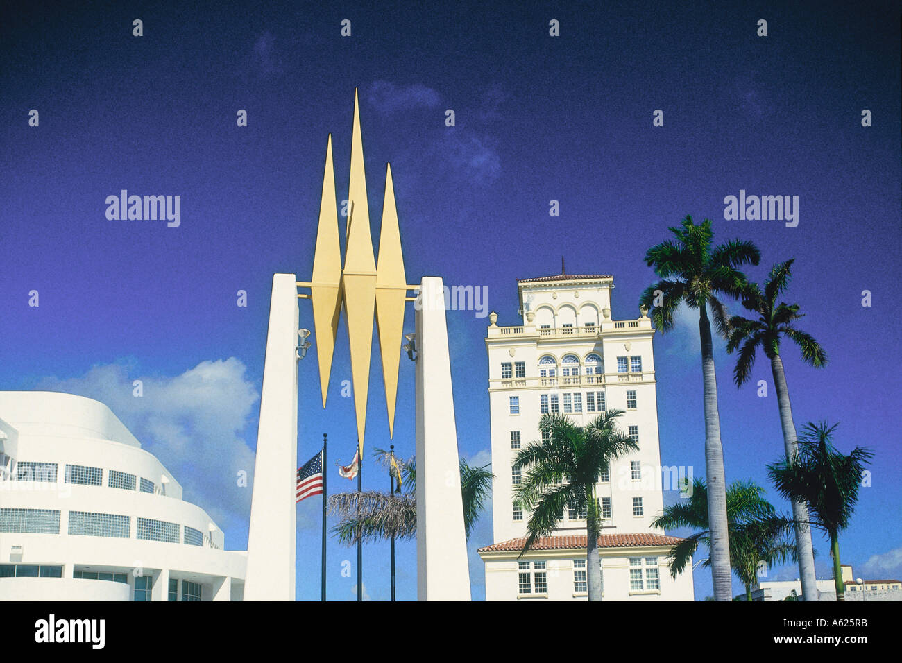 Sculpture at city hall, Miami Beach, Florida, USA Stock Photo - Alamy