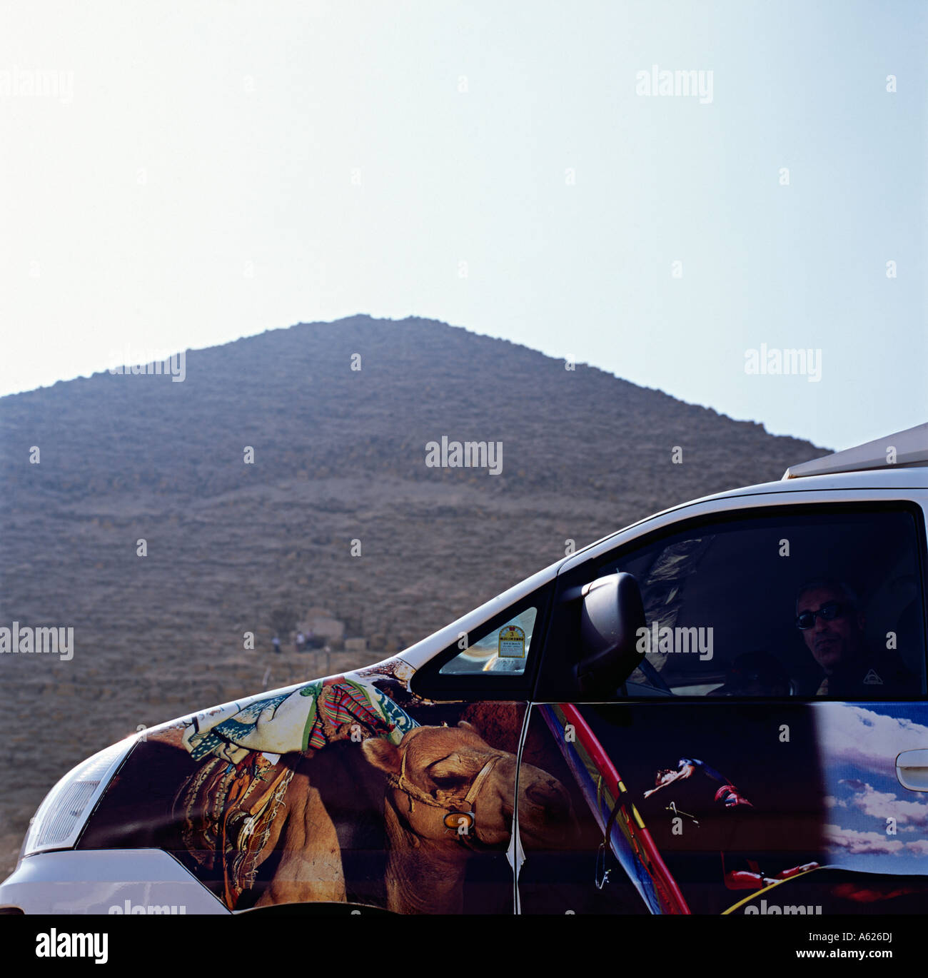 Car infront of the red Pyramid, Cairo, Egypt Stock Photo - Alamy