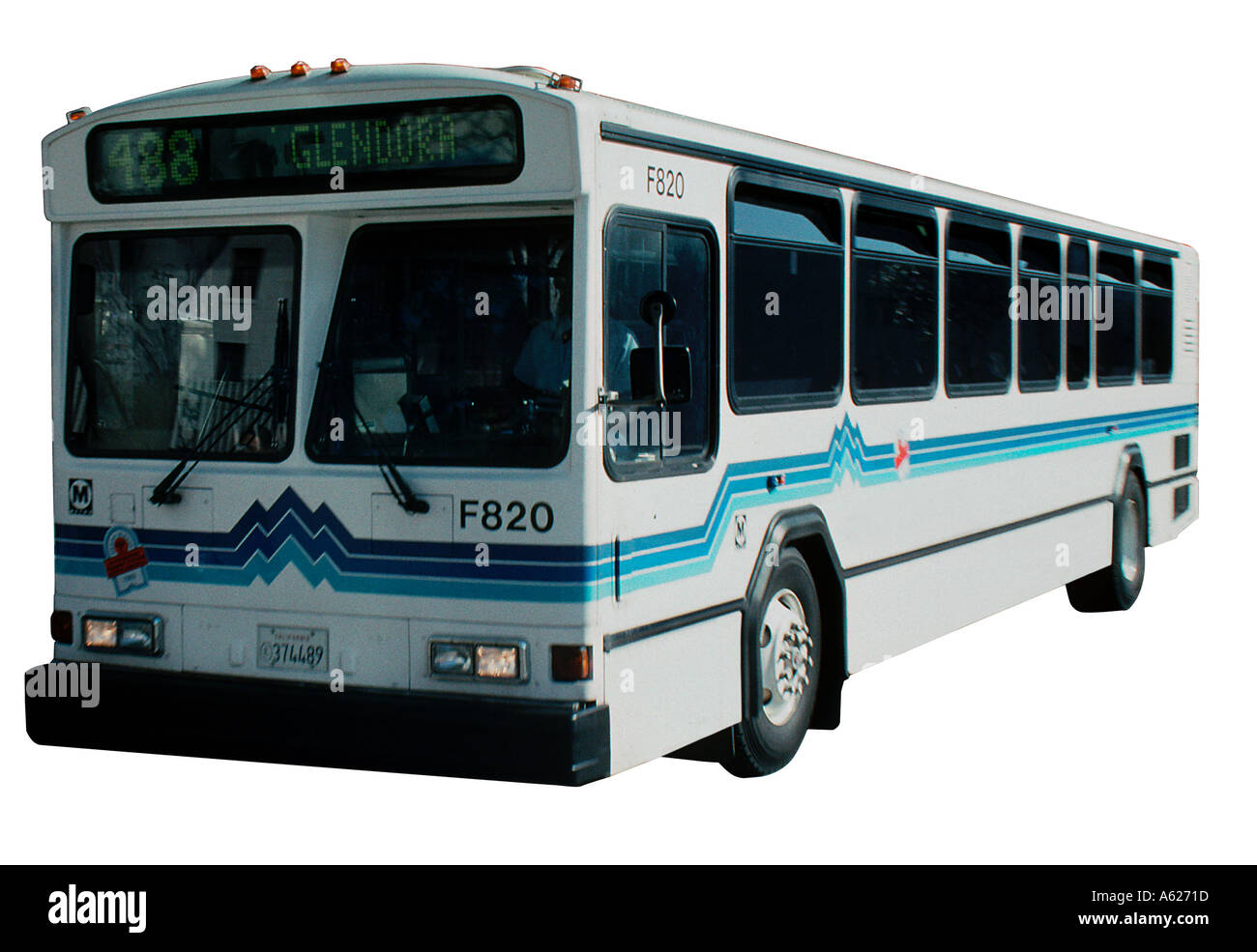 Public transportation bus on city street Stock Photo - Alamy