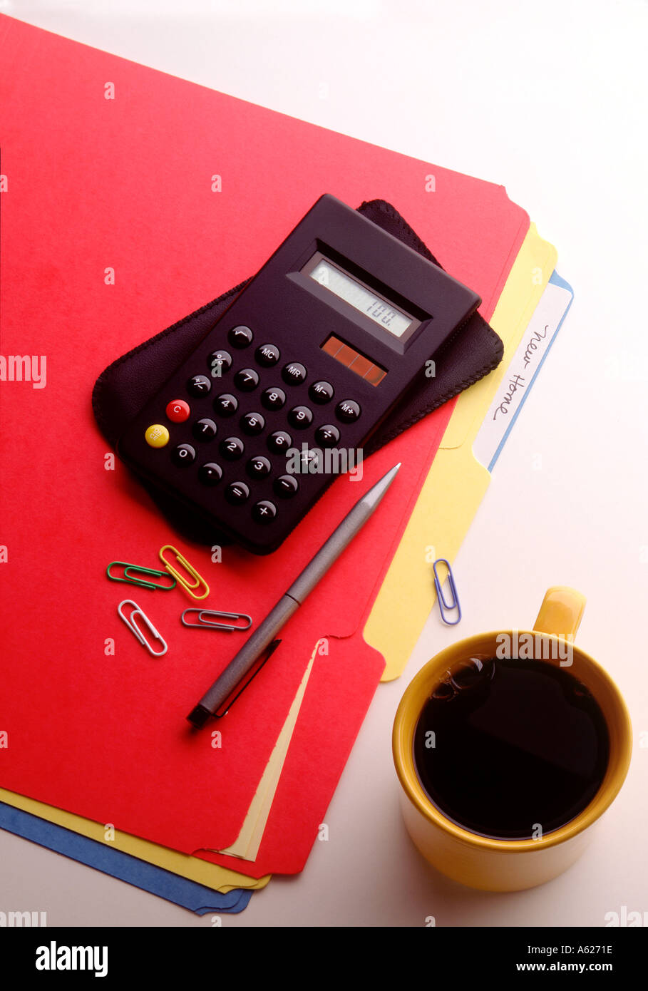 Office item in composition Stock Photo - Alamy