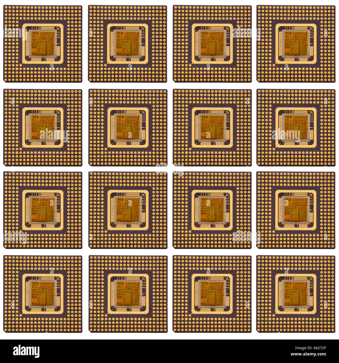 Grid of computer chips cpu Stock Photo - Alamy